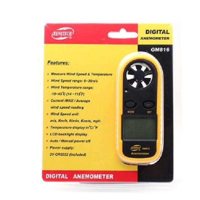 Jual Digital Anemometer Pengukur Kecepatan Angin Thermometer Anemo ...