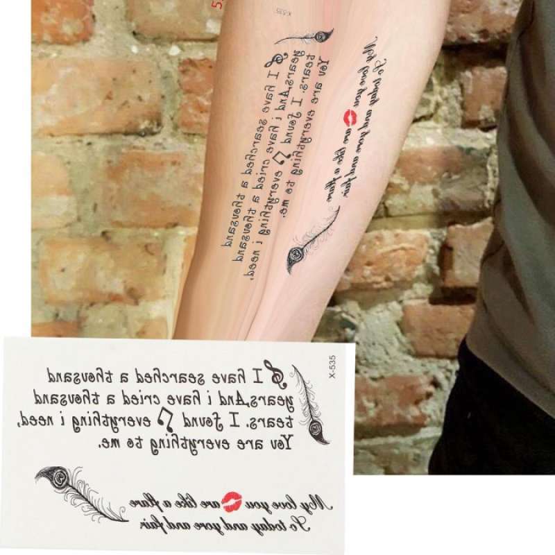 Jual TATO TULISAN TATO TEMPORER TATTOO TEMPORARY di Seller KENAPA TOKO ...