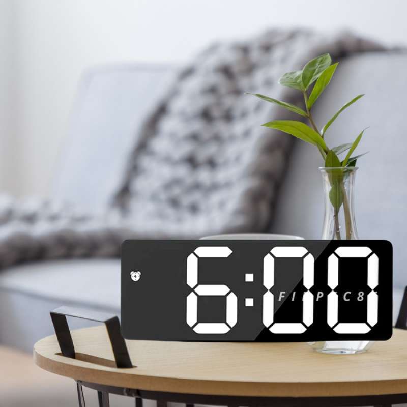 Jual Jam Meja Digital Led Weker / Smart Digital Alarm Clock Mirror ...
