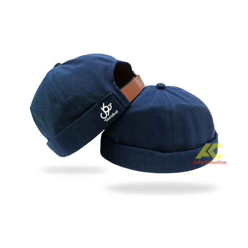 Jual Topi Cap Mikihat Custom Gambar Kaligrafi Tawakal / Peci Uas - Navy ...