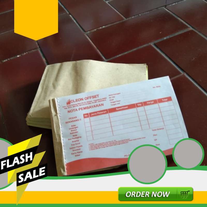 Jual Cetak Nota/nota 4ply Ukuran 1 Folio Block Lem Free Design - Phkm ...