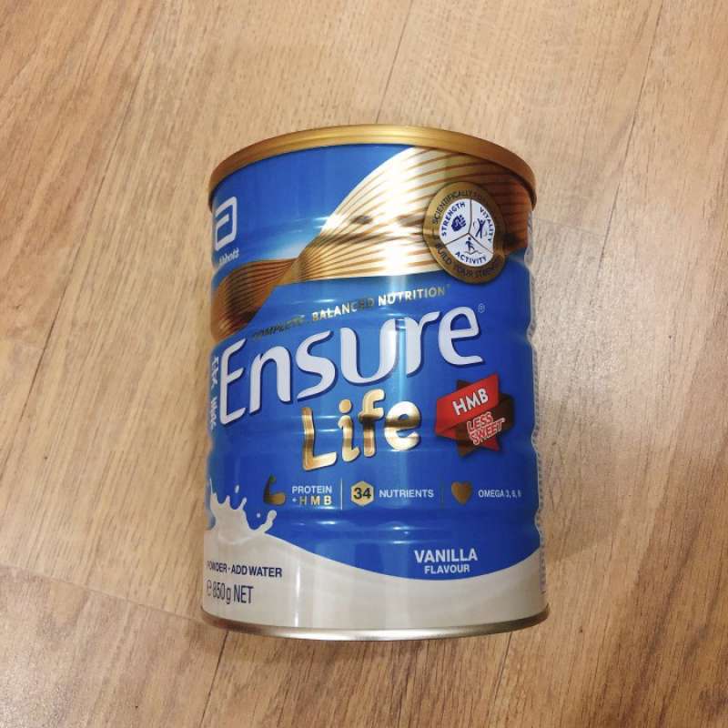 Jual Ensure life HMB Less Sweet Vanila 850g di Seller donkistore ...