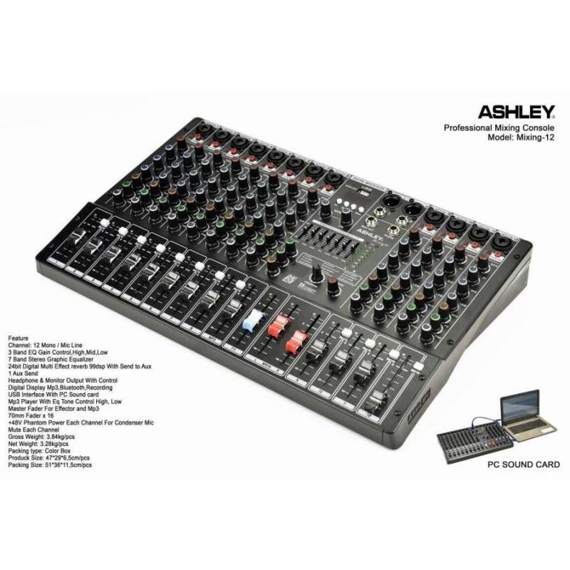 Jual Mixer Ashley mixing 12 channel original mixing12 di Seller Alat ...
