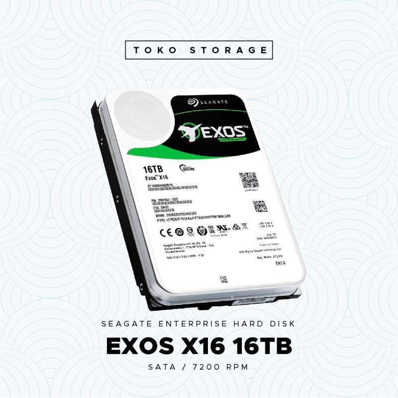 Jual Seagate EXOS X16 HDD / Harddisk Enterprise 16 TB SATA 7200RPM di ...