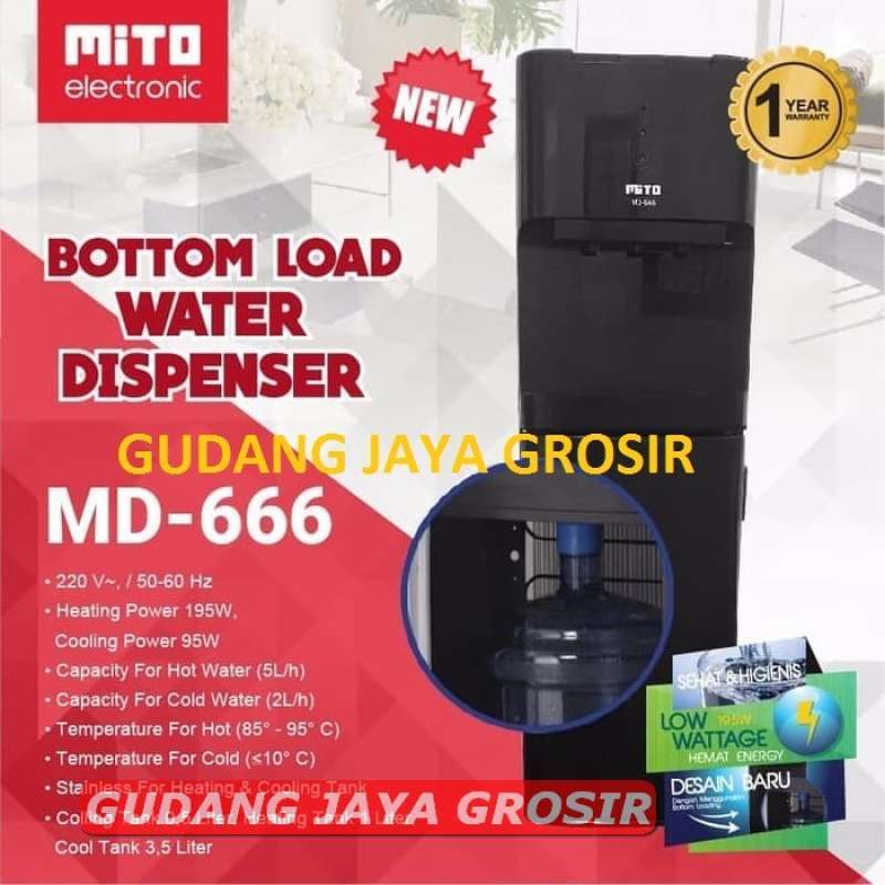 Jual Dispenser Mito Md-666 Black - Tanpa Bubble Di Seller Gudang Jaya Grosir - Nanjung, Kab ...
