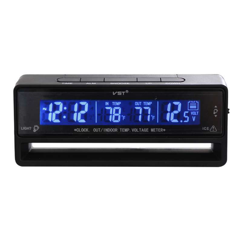 Jual Car Auto Digital Clock Thermometer Temperature Voltage Meter ...