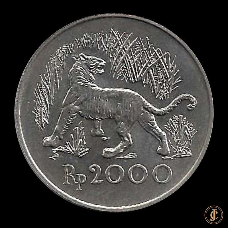 Jual Koin Kuno Indonesia Silver 2000 Rupiah 1974 Seri Wwf Macan Di ...