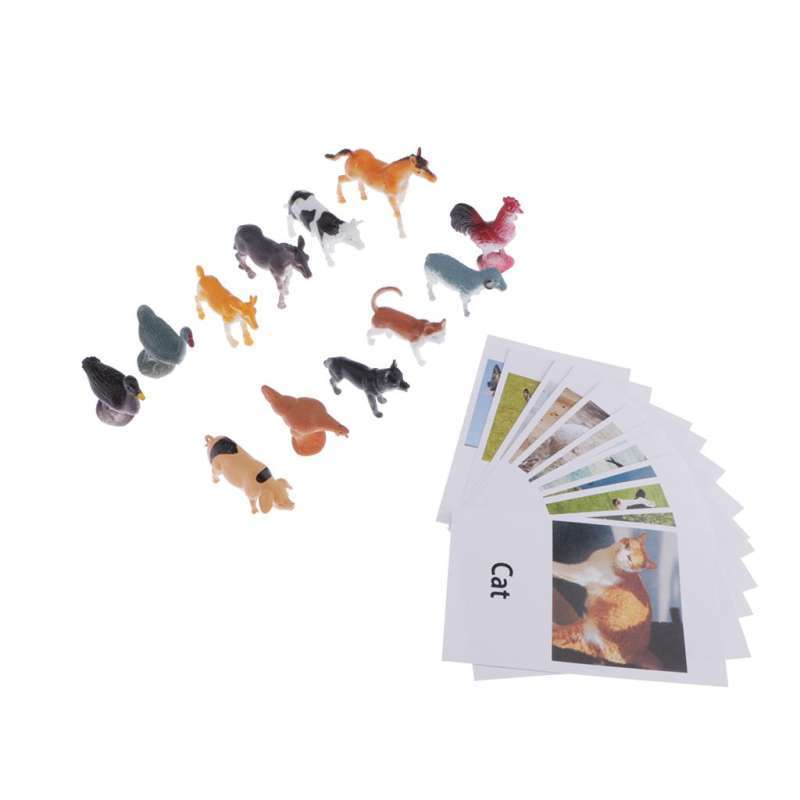 Promo Poultry Animals Model Card Miniature Figurine Improve Children ...