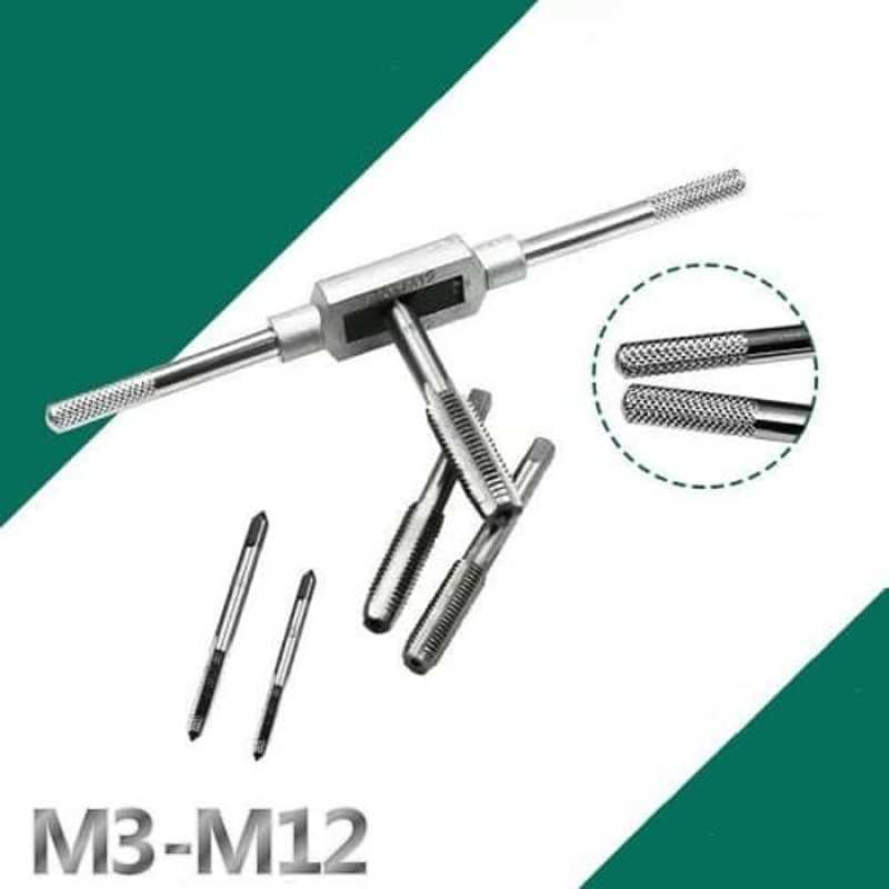 Jual Unik Hand Tap Tapping Drill Alat Tap Kunci kecepatan Tinggi M3-M12 ...