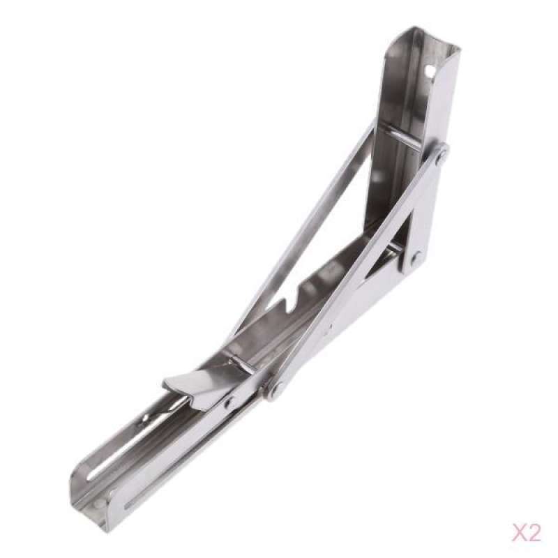 Jual 2pcs 304 Stainless Steel Folding Boat Bench Shelf Table Bracket 8 ...