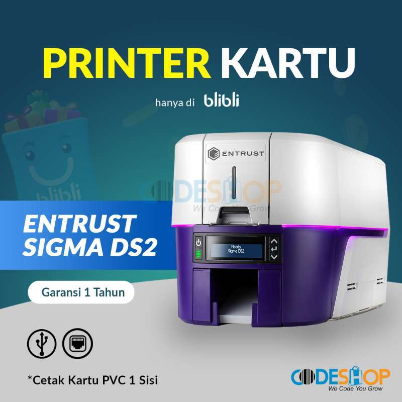 Jual PRINTER ID CARD ENTRUST SIGMA DS2 CETAK KARTU PVC - SINGLE SIDE di Seller Codeshop Semarang ...