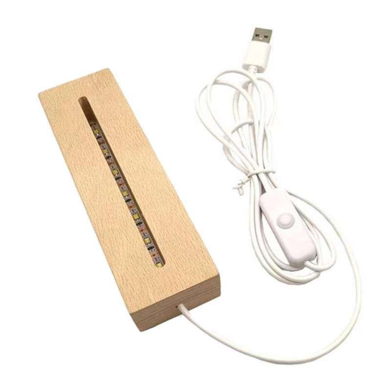 Jual LED Display Lights Wooden Lighted Base Stand for Crystal Warm ...