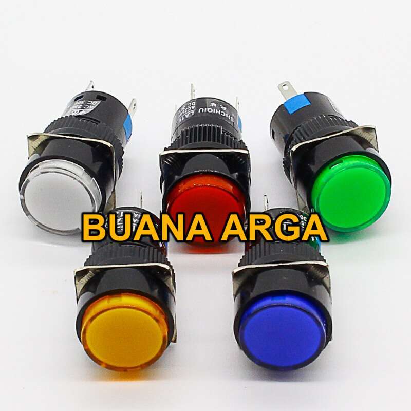 Jual Pilot Lamp With LED SDL16-AXD 16mm 220 VAC 24 VDC / Bulat ...
