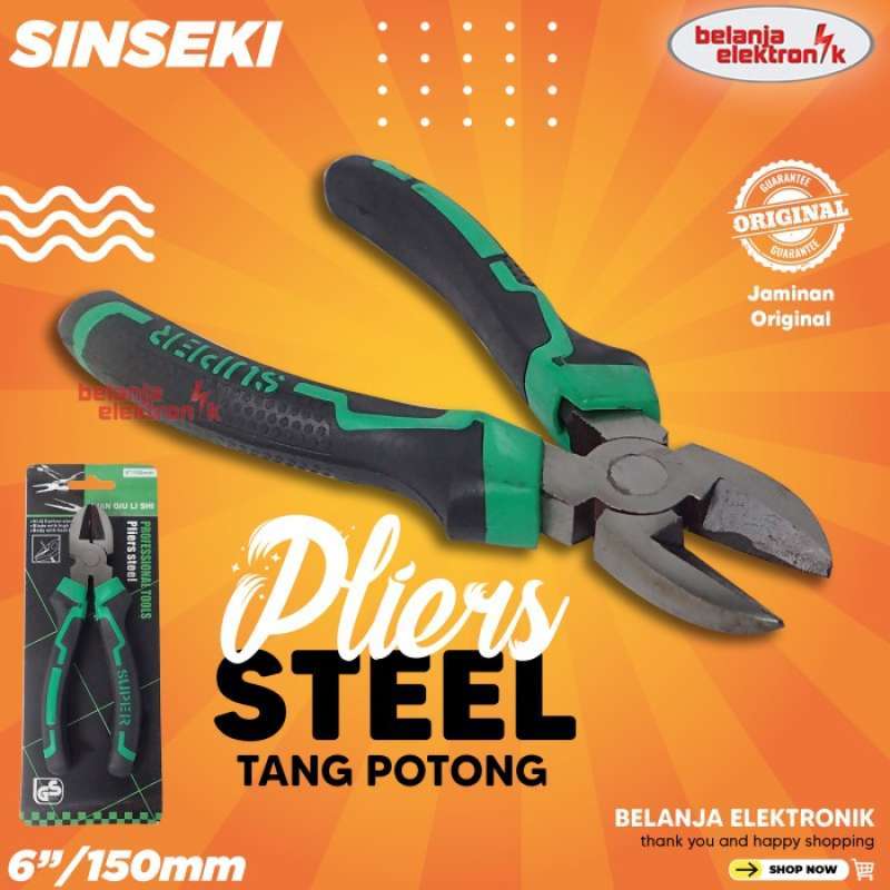 Jual TANG POTONG SINSEKI UKURAN 6 INCH LINESMAN PLIERS di Seller Bena ...