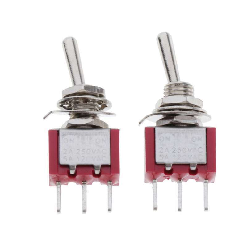 Jual 2pcs 3 Pin Toggle Switch SPDT ON-ON PCB Lug 5A 120VAC 2A 250VAC ...