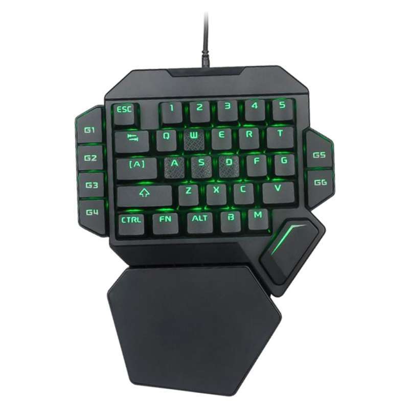 Promo LED Backlit Keyboard Left One Hand Game Keyboard Keypad 35 Keys ...