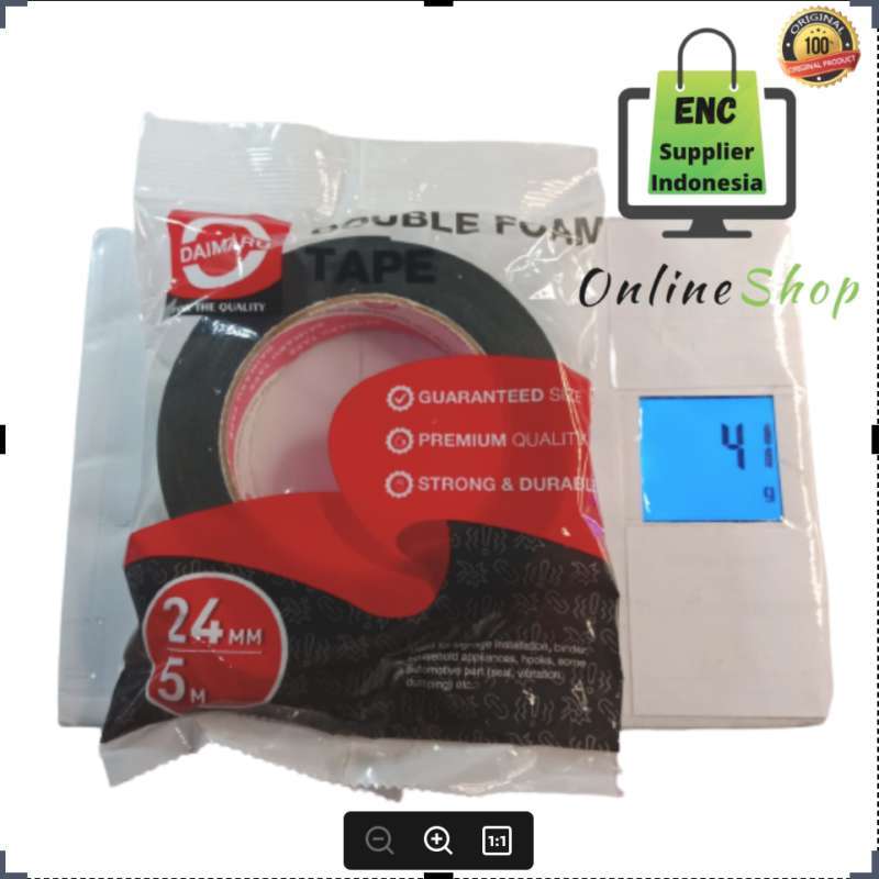 Jual Daimaru 1 Buah 24 Mm Double Tape Foam 5 M Lakban Tip Busa 1 Inch Per Rol Di Seller Enc ...