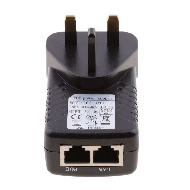 Promo UK Plug 12V 1A Poe Power Supply for Networking Switch Router ...