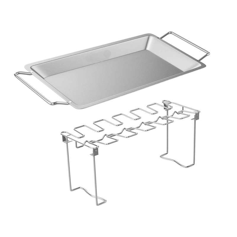 Jual Grill Chicken Wing Leg Drumstick Stand Holder BBQ Roaster Rack BBQ ...