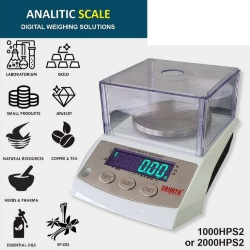 Jual Timbangan Sojikyo Digital Portable Scale Led Analitik Emas Lab 2kg ...
