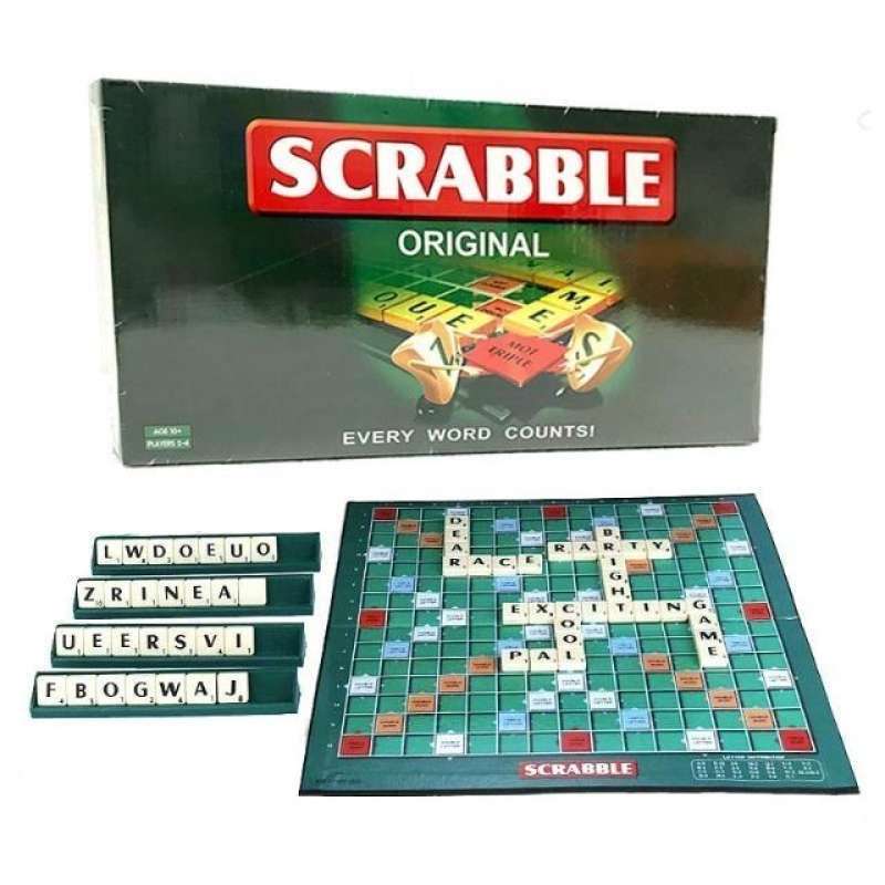Jual MAINAN BOARD GAME KELUARGA EDUKASI ANAK SCRABBLEE ORIGINAL di ...