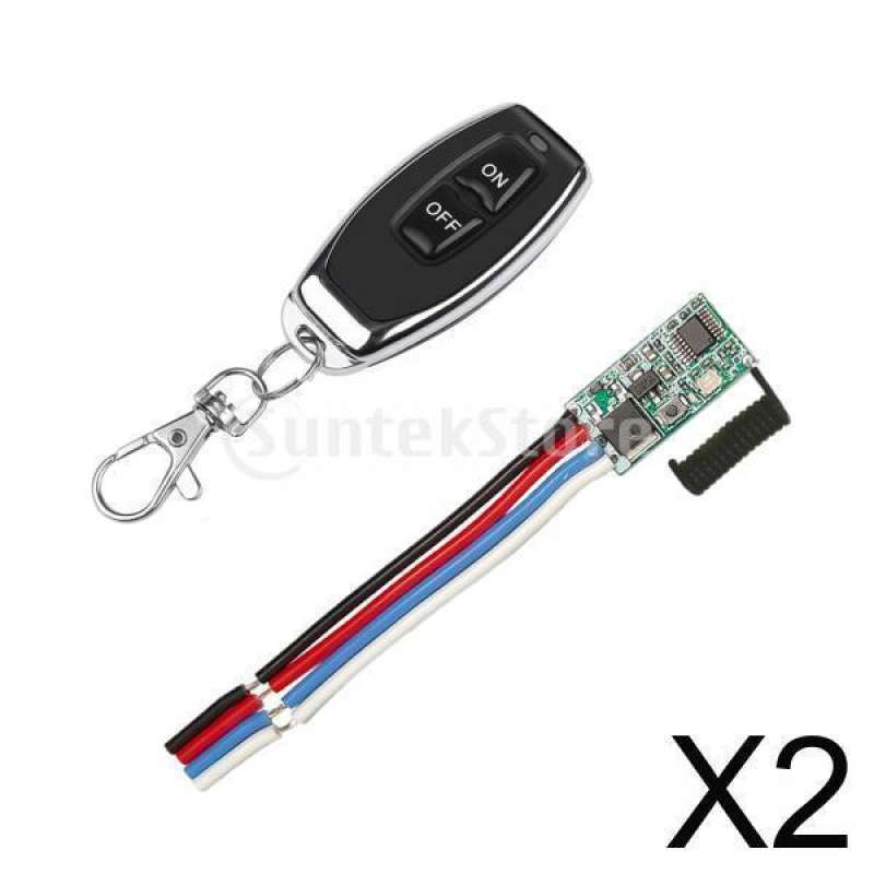 Promo 2 Set RF 433MHz 12V Mini Wireless Remote Control Switch ...