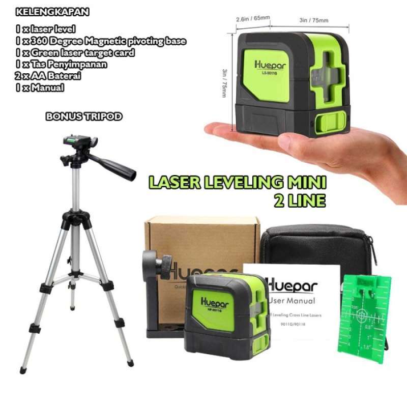 Jual Mini Laser Level Self Leveling Green Sinar Hijau 2 Point Line ...