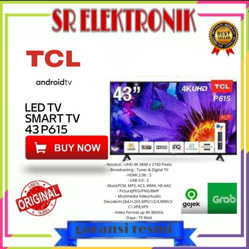 Jual Tcl 43p615 Led Smart Tv - Hitam [43 Inch/ Uhd ] Di Seller Rji Grosir Elektronik - Bojong ...