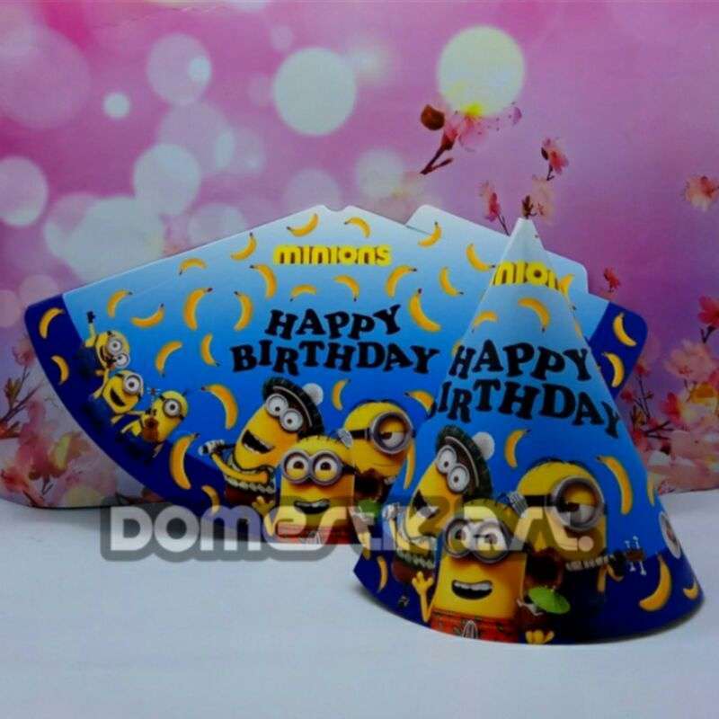 Jual Topi KERUCUT Ulang Tahun Karakter (LK) / Topi Pesta anak / topi ...