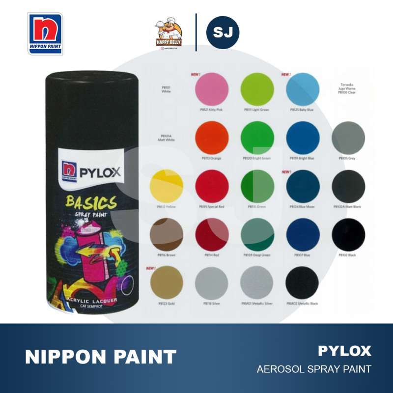 Jual Cat Aerosol / Cat Semprot Pylox Nippon Paint - Semua Warna 300cc ...
