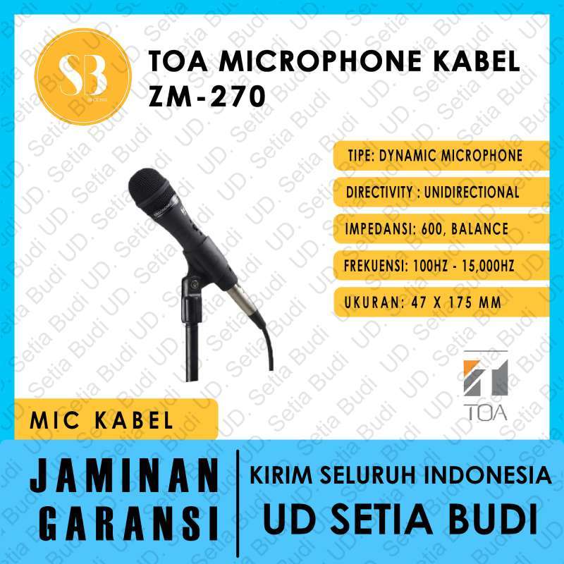 Jual Microphone Kabel TOA ZM-270 di Seller TOKO SETIABUDI - Alon Alon ...