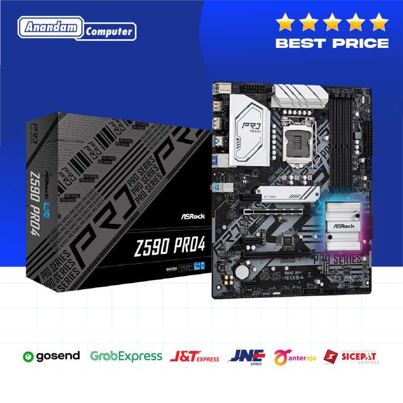 Jual Asrock Z590 Pro4 Pro4 Lga1200 Intel Ddr4 M.2 Atx Motherboard Di ...