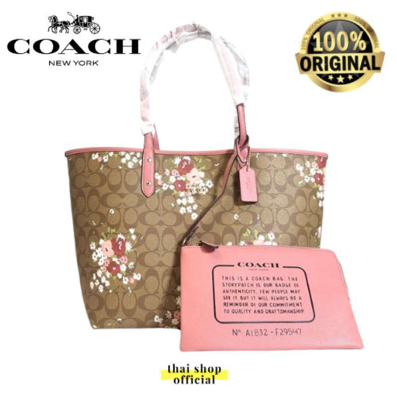 Jual (100% ORIGINAL) Tas COACH Reversile City Zip Tote In Signature ...