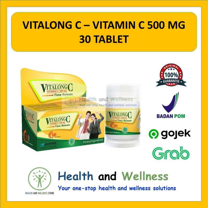 Jual VITALONG C 30 TABLET VITAMIN C 500 MG 30 KAPSUL VIT C di Seller ...