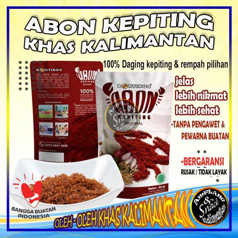 Promo Abon Khas Kalimantan Bontings Abon Kepiting Lauk Makanan Siap ...