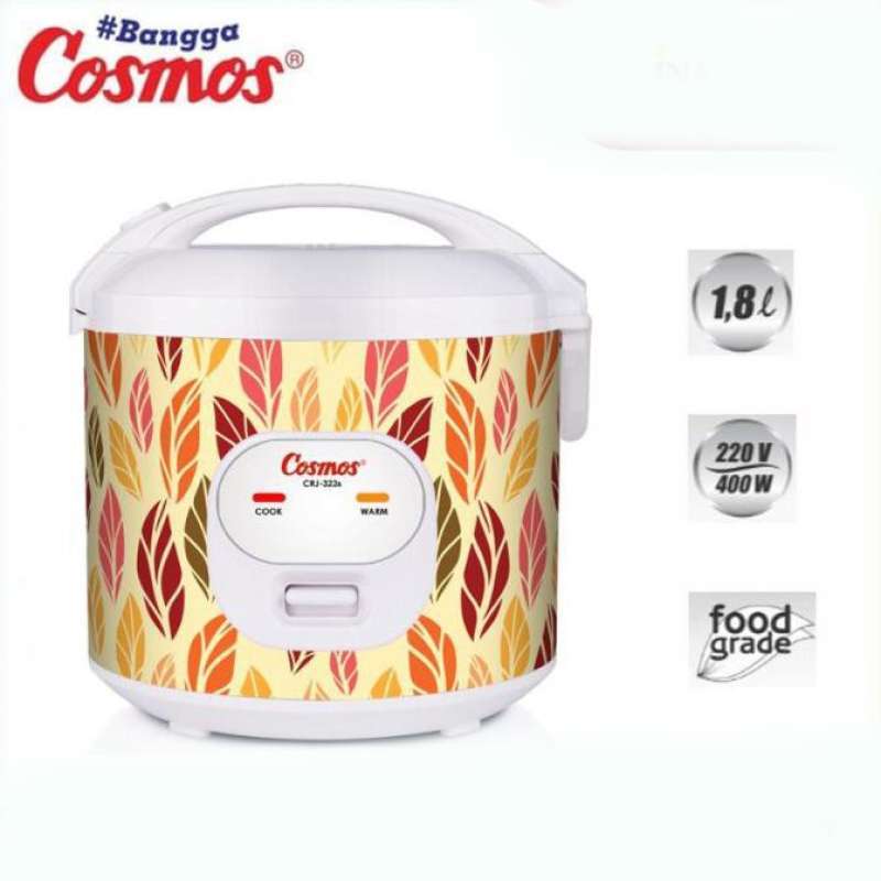 Promo COSMOS CRJ-323S SSO Rice Cooker Non Stick [1.8 L] - Summer Orange ...