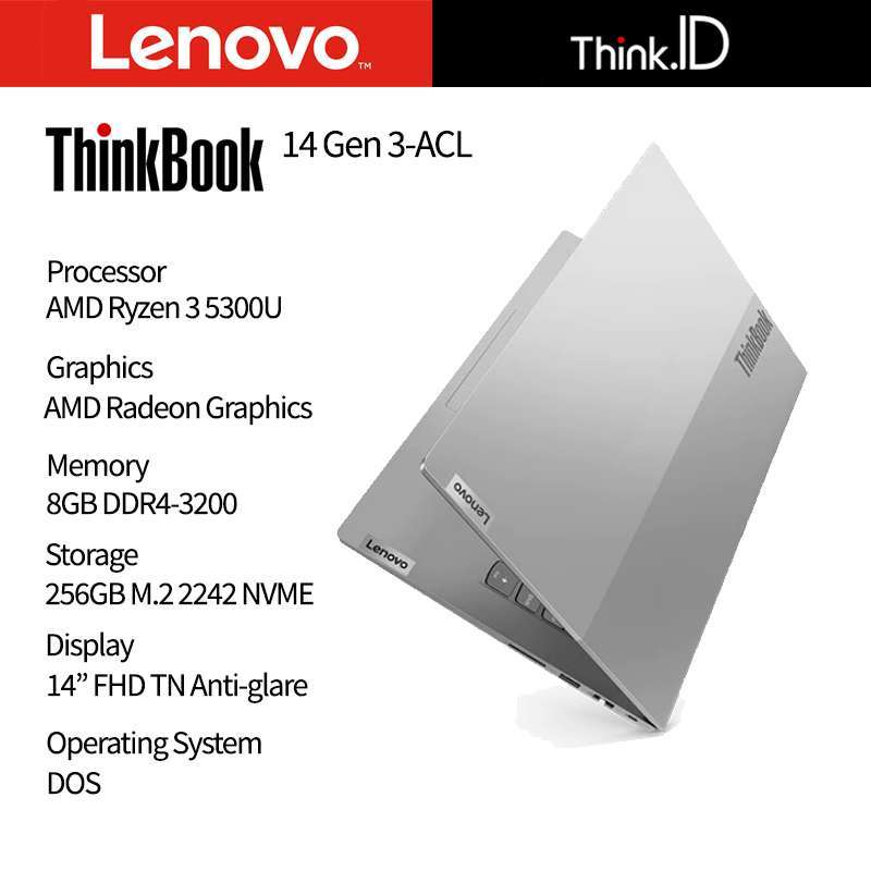 Jual Lenovo Thinkbook 14 Acl G3 Ryzen 3-5300u 8gb 256gb 14 Dos Di ...