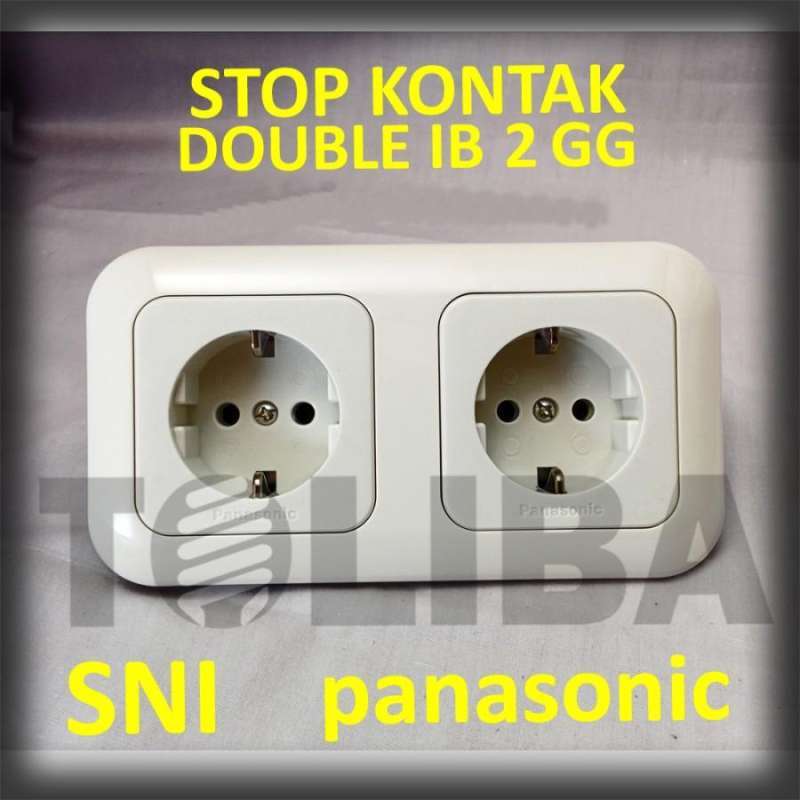 Jual stopkontak + stop kontak double arde non cp ib panasonic WEJP11322 ...
