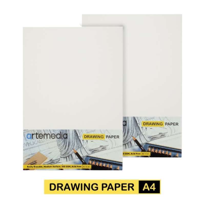 Jual Artemedia Drawing Paper A4 12 Lembar 150 Gsm Kertas Sketsa Gambar ...