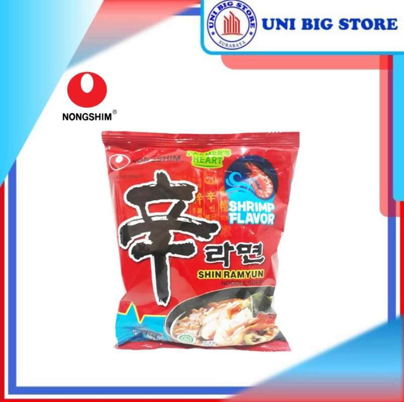 Jual Nongshim Shin Ramyun Shrimp Flavor 120gr Ramen Korea Rasa Udang di ...