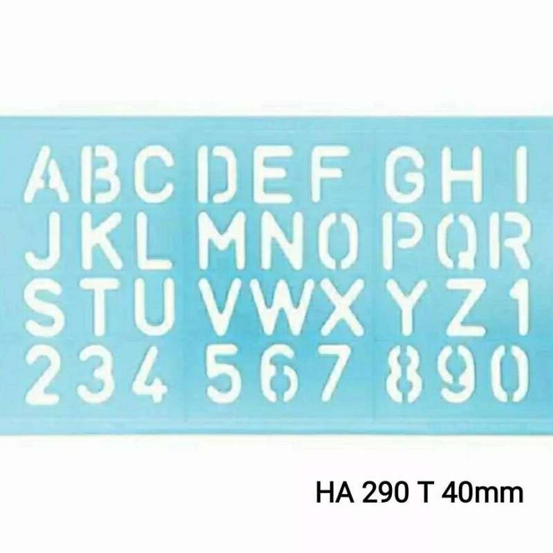 Jual Penggaris Huruf Lettering Stencil 4 Cm - Ha 290 Di Seller Atk ...