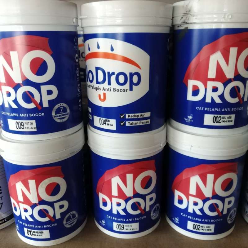 Jual NO DROP ( CAT TEMBOK ANTI BOCOR) 002 ABU-ABU / 1 KG - 009 PUTIH di ...