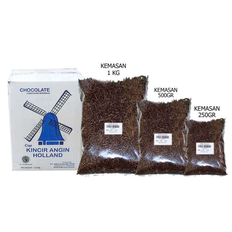 Jual Holland Meses Biru Repack 250gr - Coklat Mesis Taburan 250 gr ...