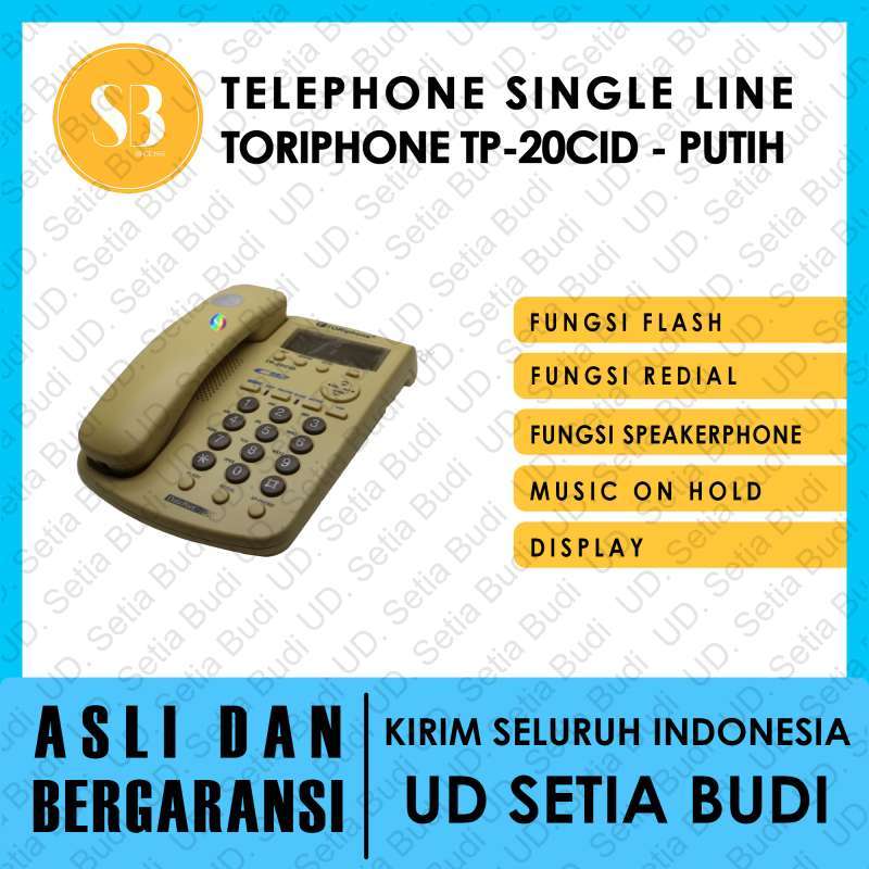 Jual Telephone SIngle Line Toriphone TP-20CID di Seller TOKO SETIABUDI ...