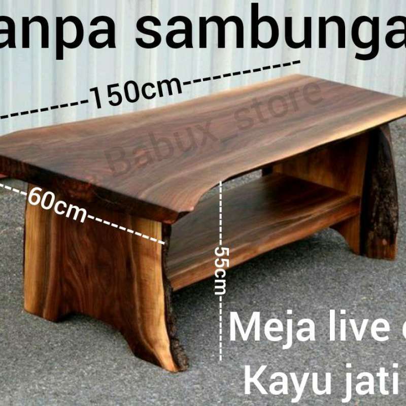 Jual Meja kayu jati live edge di Seller KING STOREE - Banjarsari, Kab ...