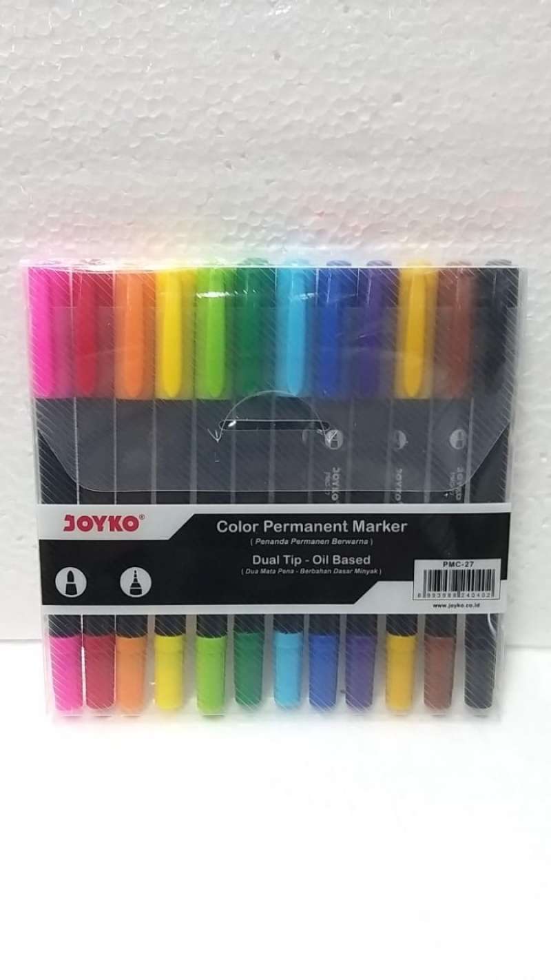 Jual Color Permanent Marker / Penanda Permanen Berwarna Joyko PMC-27 di ...