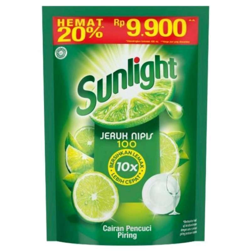 Promo Sunlight Sabun Cuci Piring Lime Refill 460ml Diskon 37% Di Seller ...