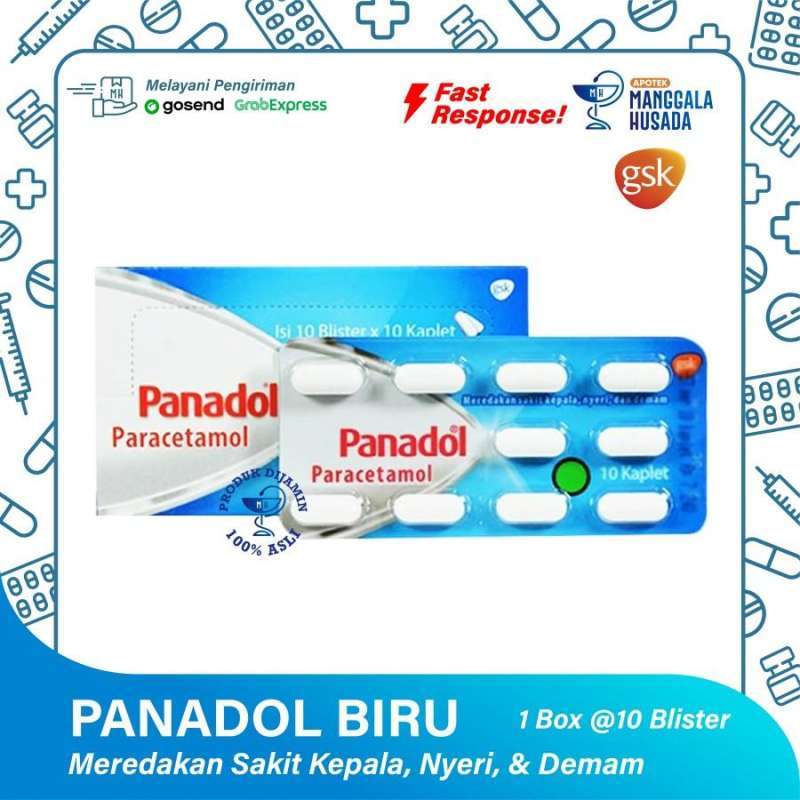 Jual PANADOL BIRU 1BOX @ 10 BLISTER di Seller APOTEK MANGGALA HUSADA ...