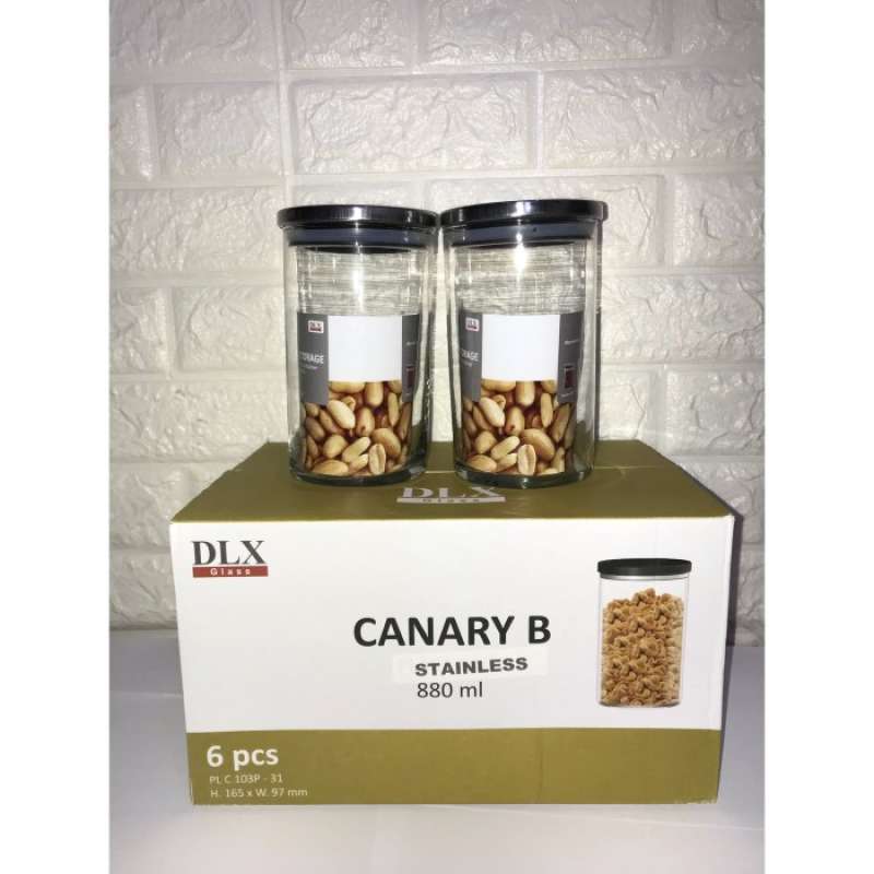 Jual TOPLES KACA KEDAP UDARA CANARY B SET UKURAN 880ML (6 PCS) di Seller Qornita Store ...
