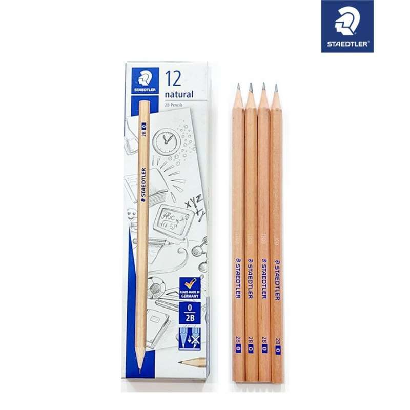 Jual STAEDTLER Pensil Natural/Pensil Polos Kayu 2B - 1 Box Isi 12 Pcs ...